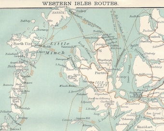 Western Isles Map - Etsy