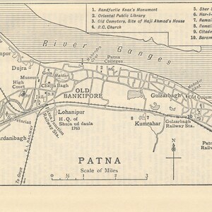 1959 Patna India Vintage Map - Etsy
