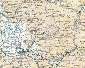 Rieti Italy Map Art - Etsy