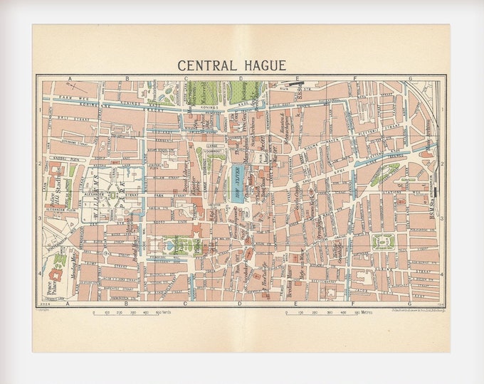Hague Map - Old Map of Hague Archival Reproduction - Den Haag Kaart ...
