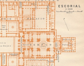 El Escorial Map - Etsy