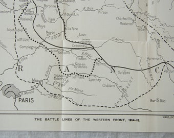 1929 World War One Western Front Belgium Antique Map - Etsy
