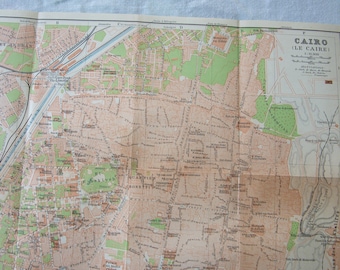 Antique Original Map Print of Kairo cairo Egypt 1890 - Etsy
