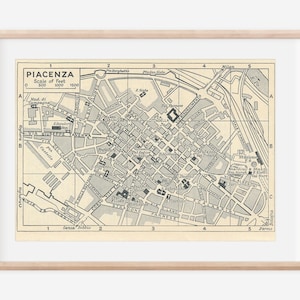 1953 Piacenza Italy Vintage Map - Etsy