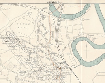 Antique Stirling Map - Etsy