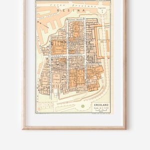 1960 Ercolano Italy Vintage Map - Etsy