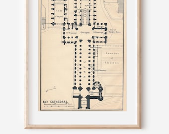 Vintage LNER Ely Cathedral Railway Poster A3/A2/A1 Print - Etsy