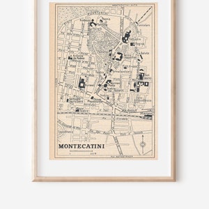 1954 Montecatini Terme Italy Vintage Map - Etsy
