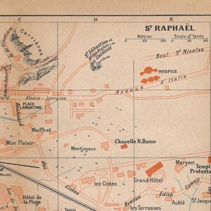 1923 St. Raphael France Antique Map - Etsy