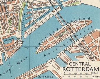 Old Map of Rotterdam Netherlands Europe 1629 Art Print Vintage Poster ...