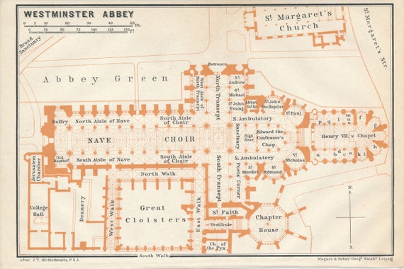 Westminster Abbey And Westminster Palace A Tudor Map