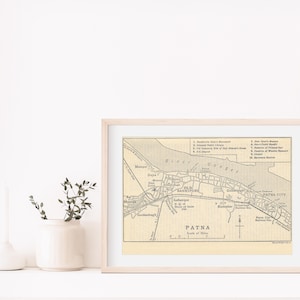 1959 Patna India Vintage Map - Etsy