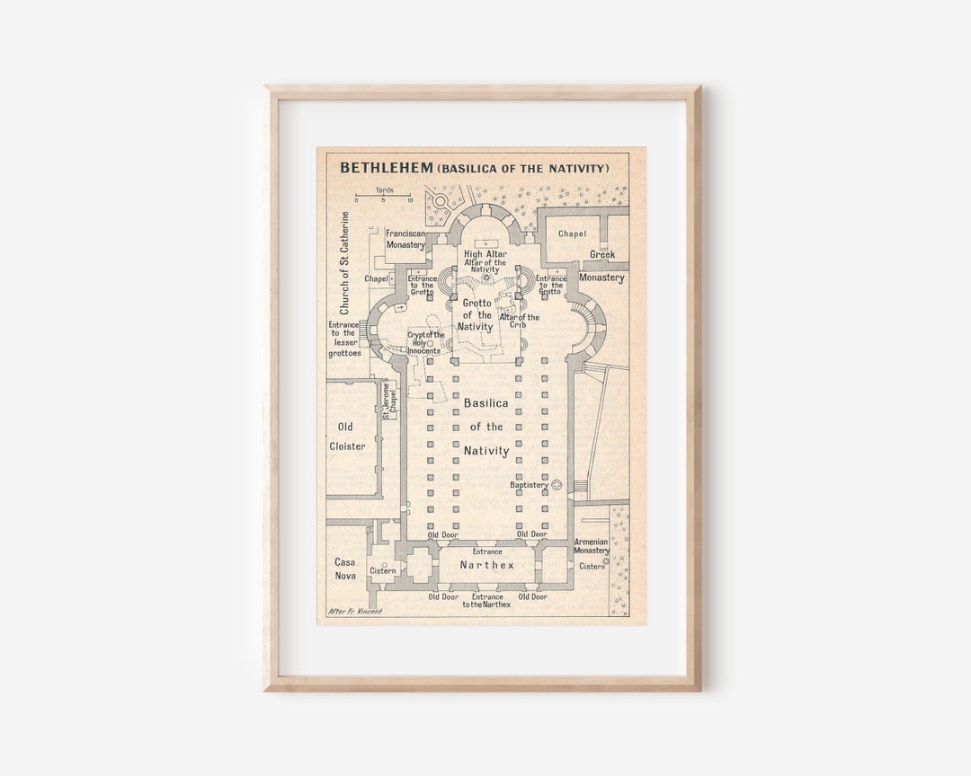 1966 Church of the Nativity, Basilica of the Nativity Bethlehem Vintage ...