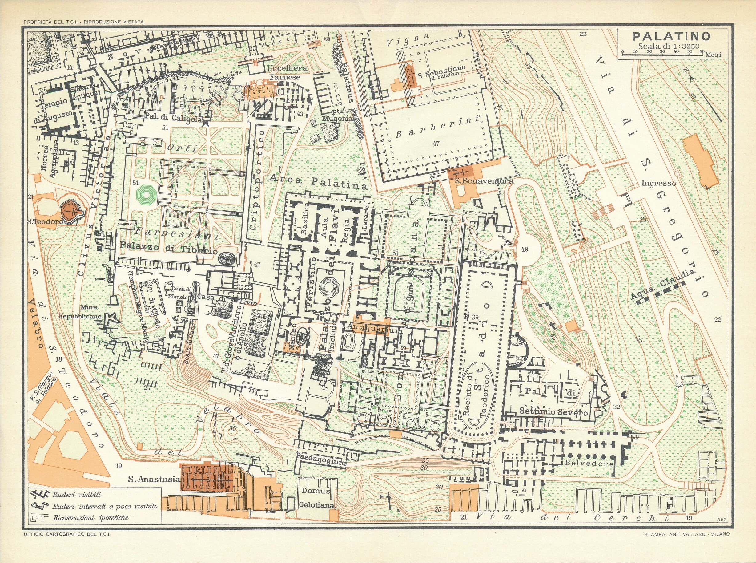 Palatine Hill Rome Map