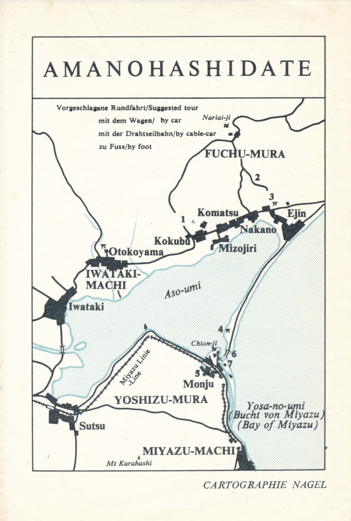 1974 Amanohashidate Japan Vintage Map - Etsy