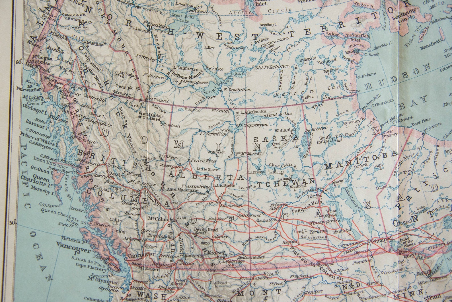 1907 Canada Antique Map | Etsy