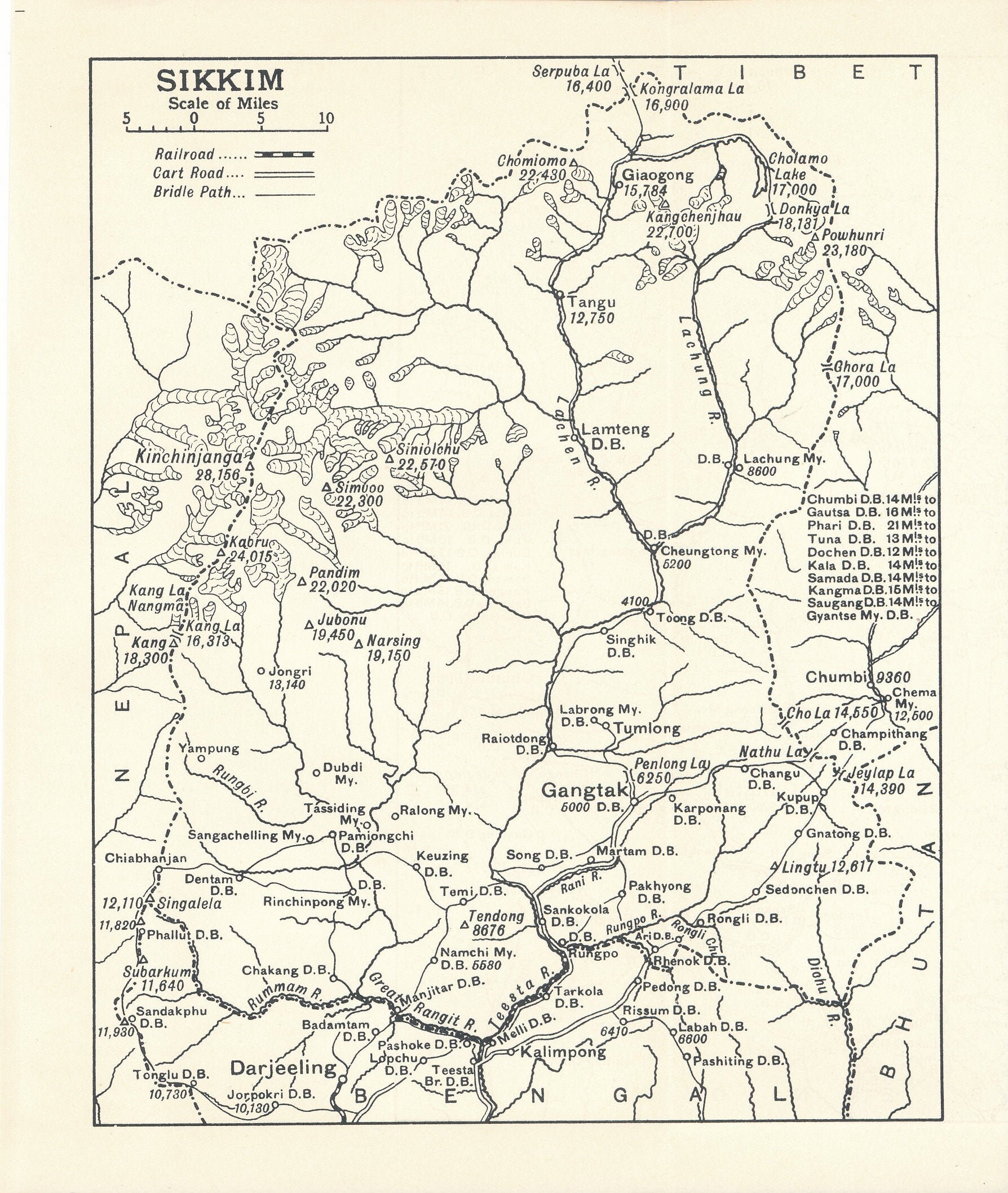 1962 Sikkim India Vintage Map - Etsy