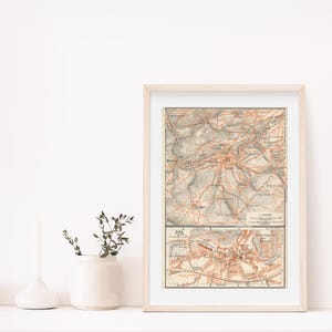 1910 Spa Belgium Antique Map - Etsy