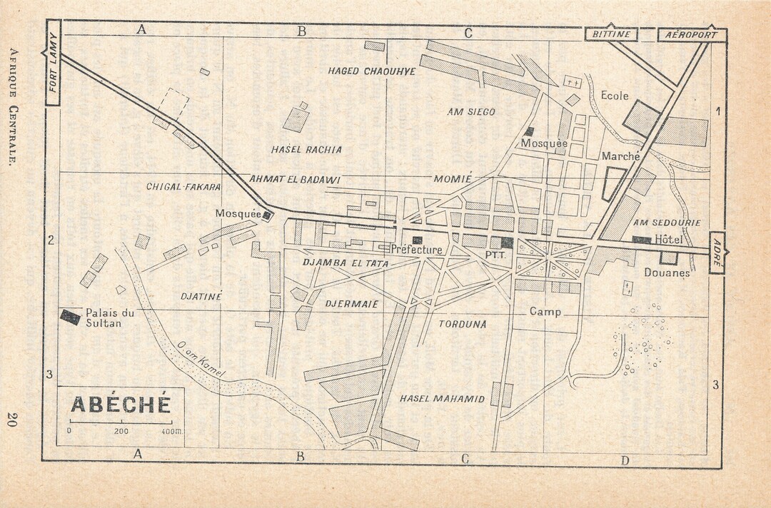 Carte du millésime Abeche Tchad 1962 - Etsy France