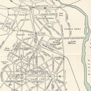 1959 New Delhi India Vintage Map - Etsy