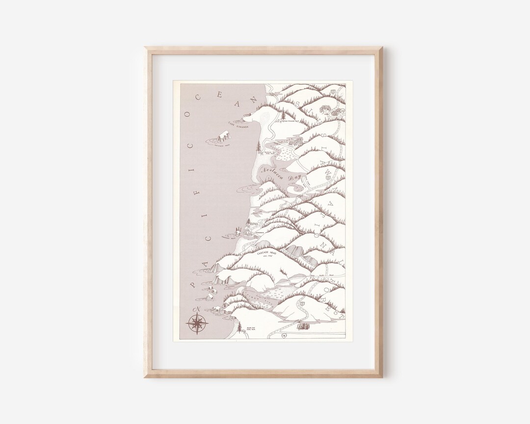1978 Oregon Coast Pacific City Area Vintage Map - Etsy