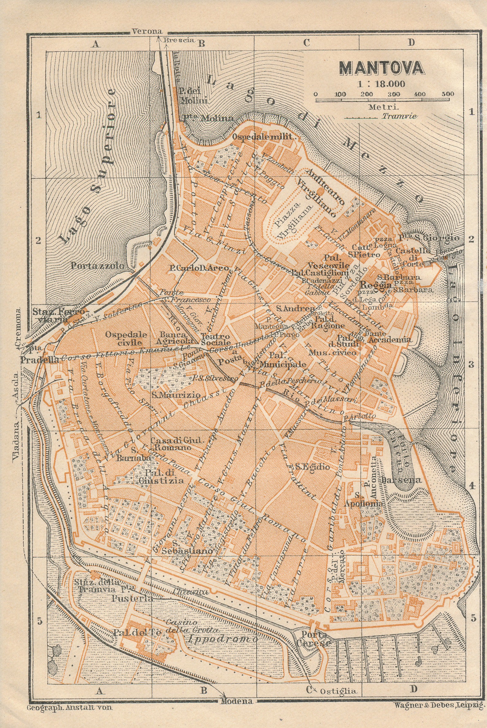 1913 Mantua mantova Italy Antique Map - Etsy