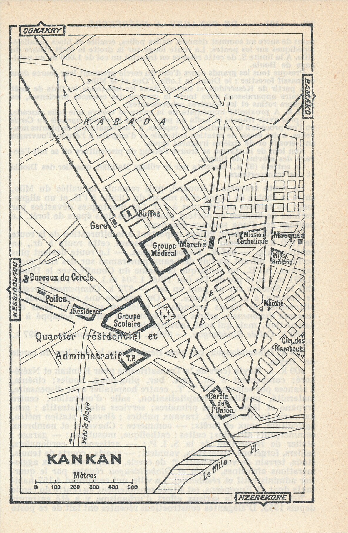 1958 Kankan Guinea Vintage Map - Etsy UK