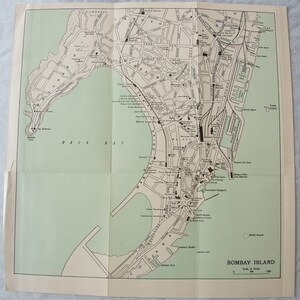 1959 Mumbai (bombay) India Vintage Map - Etsy