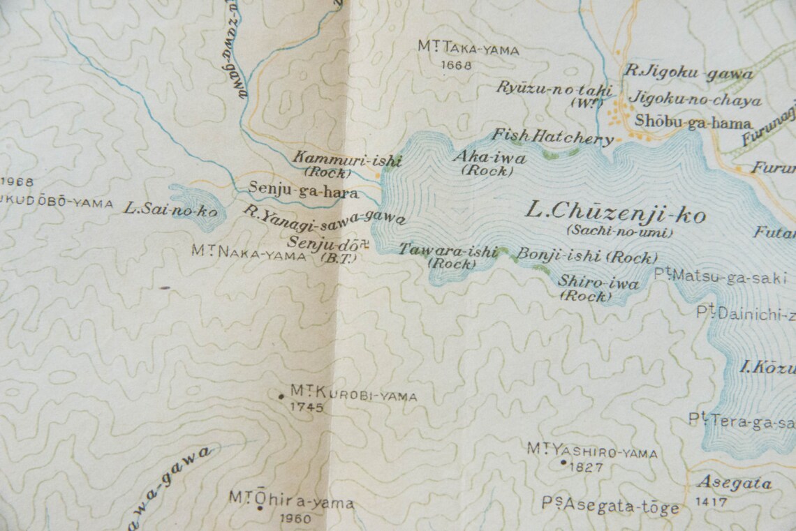 1933 Nikko Japan Antique Map - Etsy
