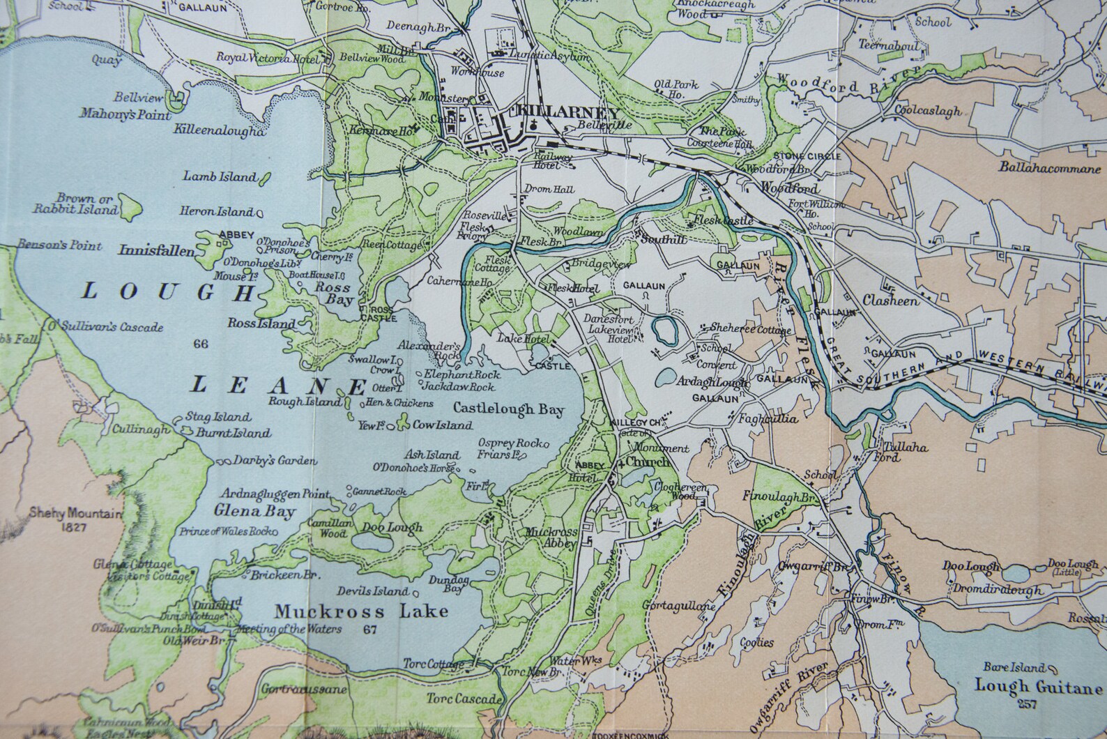 1904 Killarney and Lakes of Killarney Ireland Vintage Map - Etsy