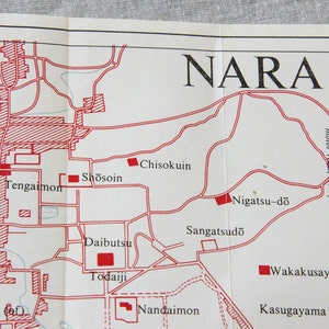 1974 Nara Japan Vintage Map - Etsy