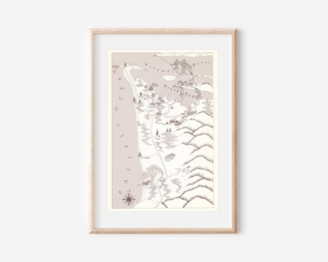 1978 Oregon Coast Seaside & Astoria Area Vintage Map - Etsy