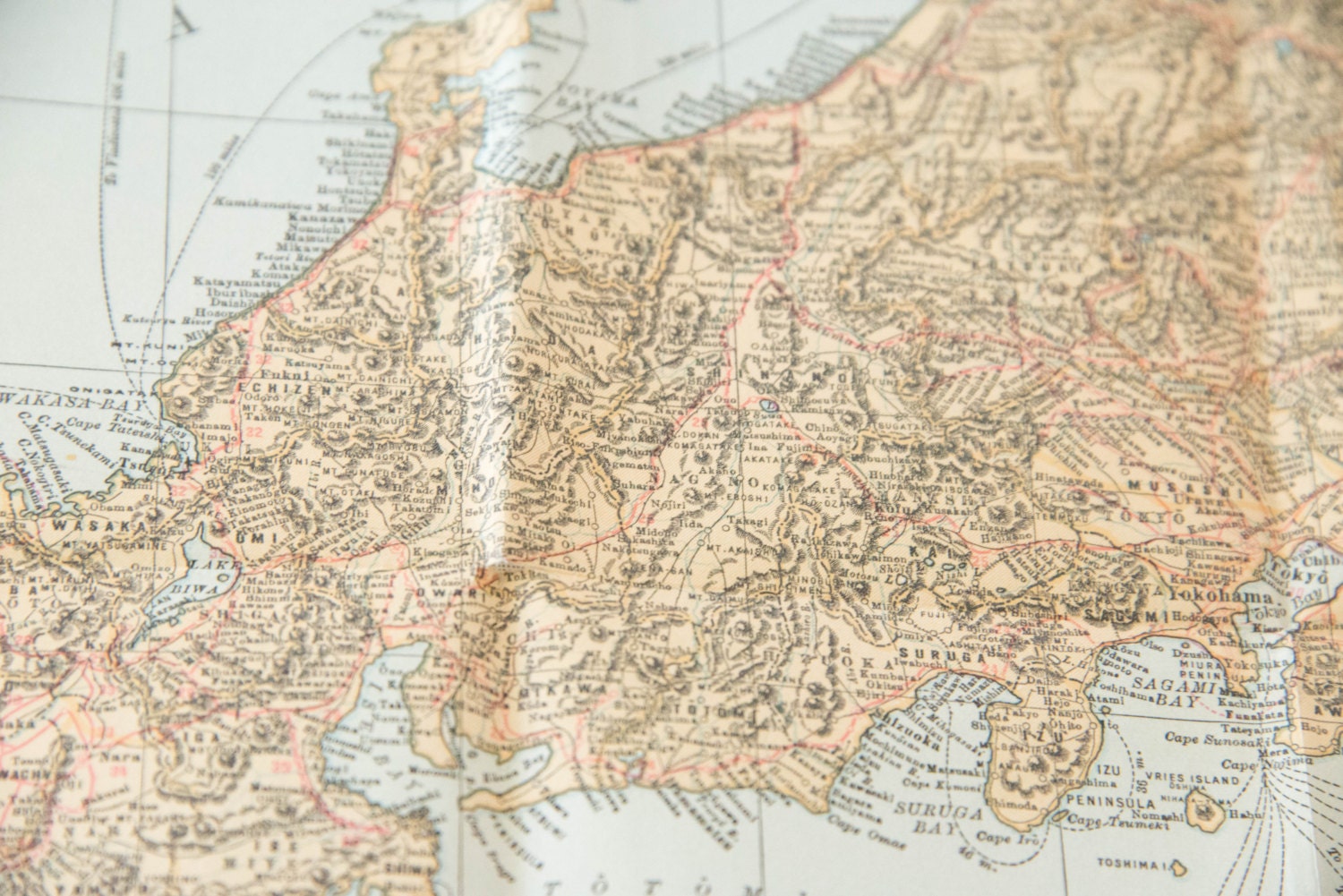 1928 Japan Antique Map Designed & Sold By Hookworm