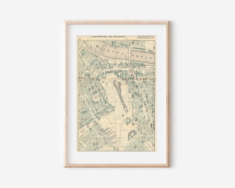 1922 London, England, United Kingdom Street Map - Etsy