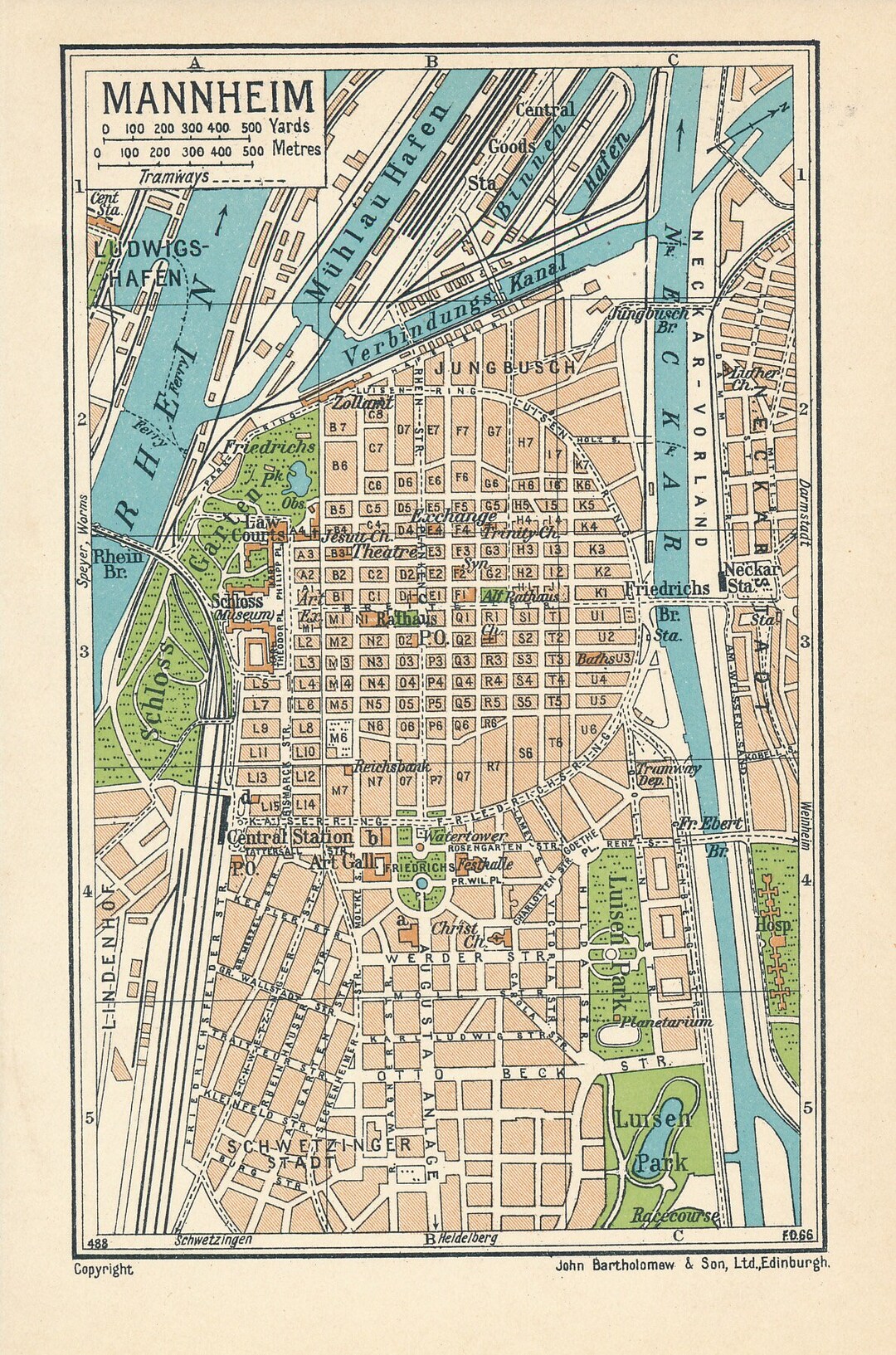Wunderschone Mannheim Karte Ebenbild