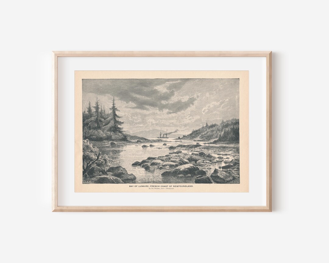 1892 Newfoundland Canada Coastal Scene Antique Engraving Print - Etsy