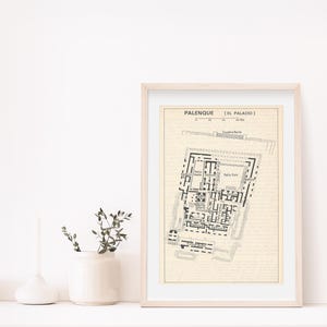 1968 Palenque Mexico Vintage Map - Etsy