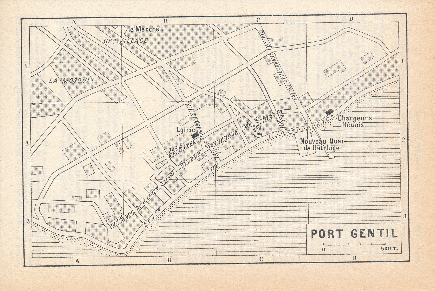1962 Port-gentil Gabon Vintage Map - Etsy