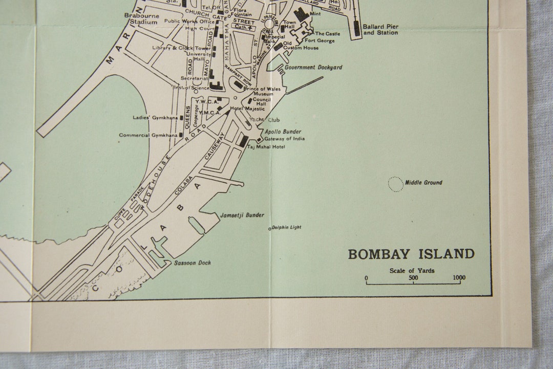 1959 Mumbai (bombay) India Vintage Map - Etsy