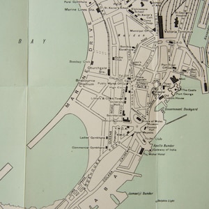 1959 Mumbai (bombay) India Vintage Map - Etsy