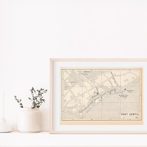 1962 Port-gentil Gabon Vintage Map - Etsy