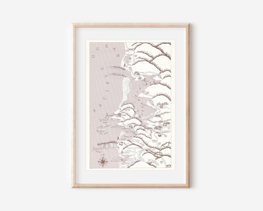 1978 Oregon Coast Tillamook Garibaldi & Bay City Area Vintage Map - Etsy
