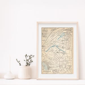 1910 Grunewald Berlin Germany Antique Map - Etsy
