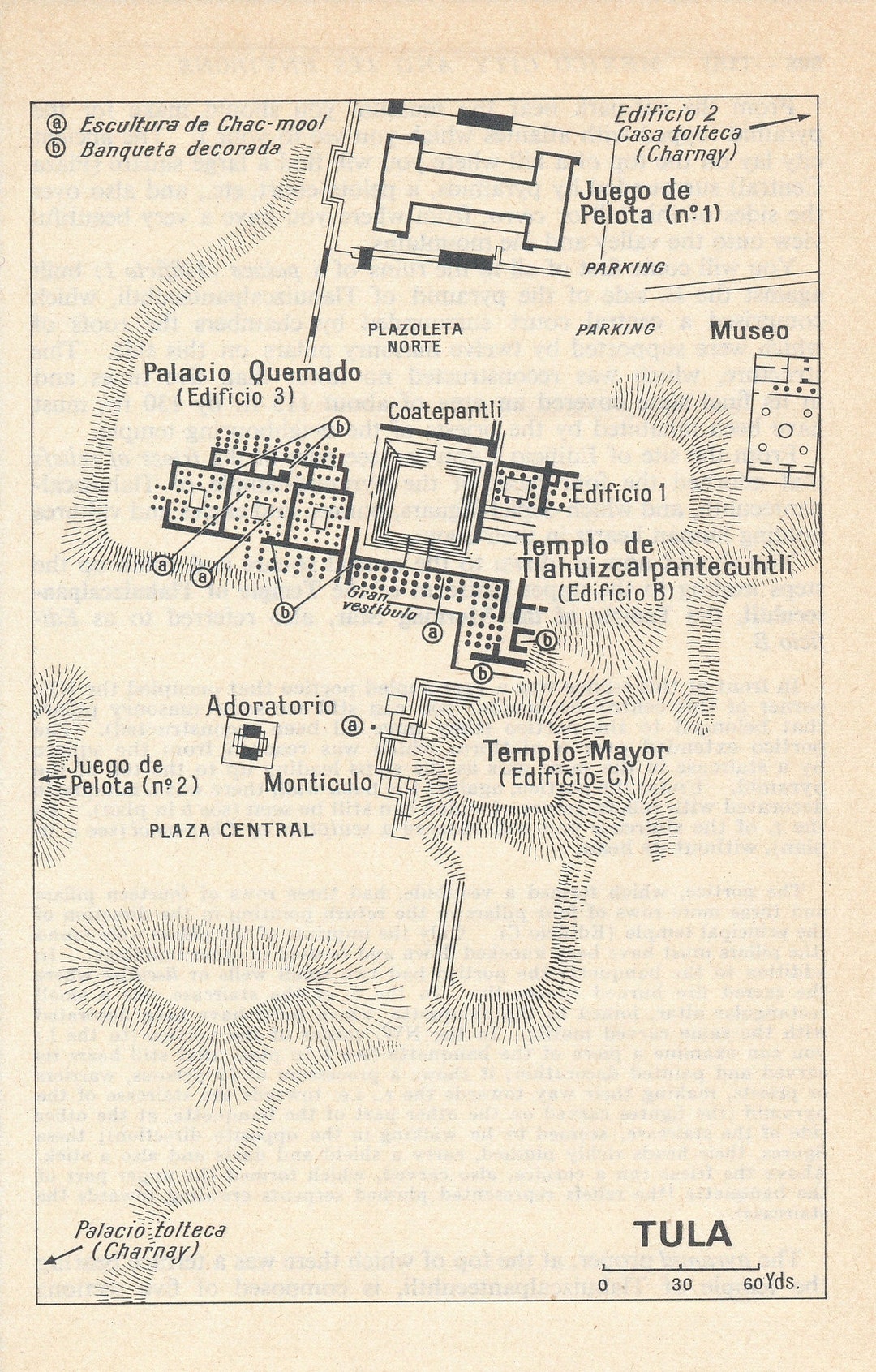 1968 Tula México Vintage Mapa - Etsy México