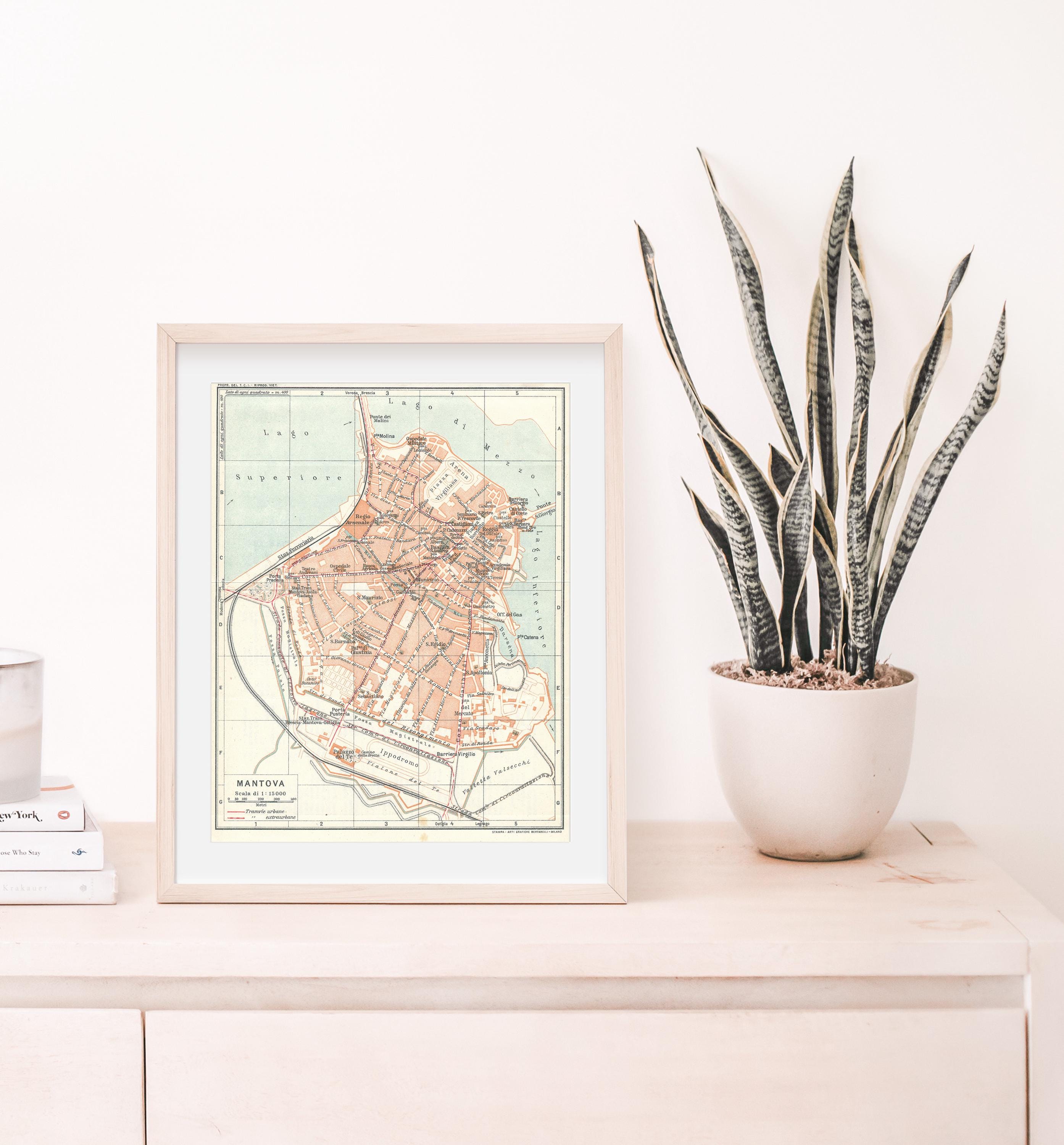 1927 Mantua Italy Antique Map - Etsy