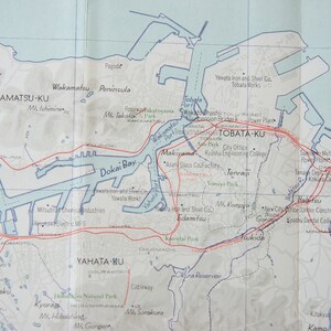1966 Kitakyushu Japan Vintage Map - Etsy