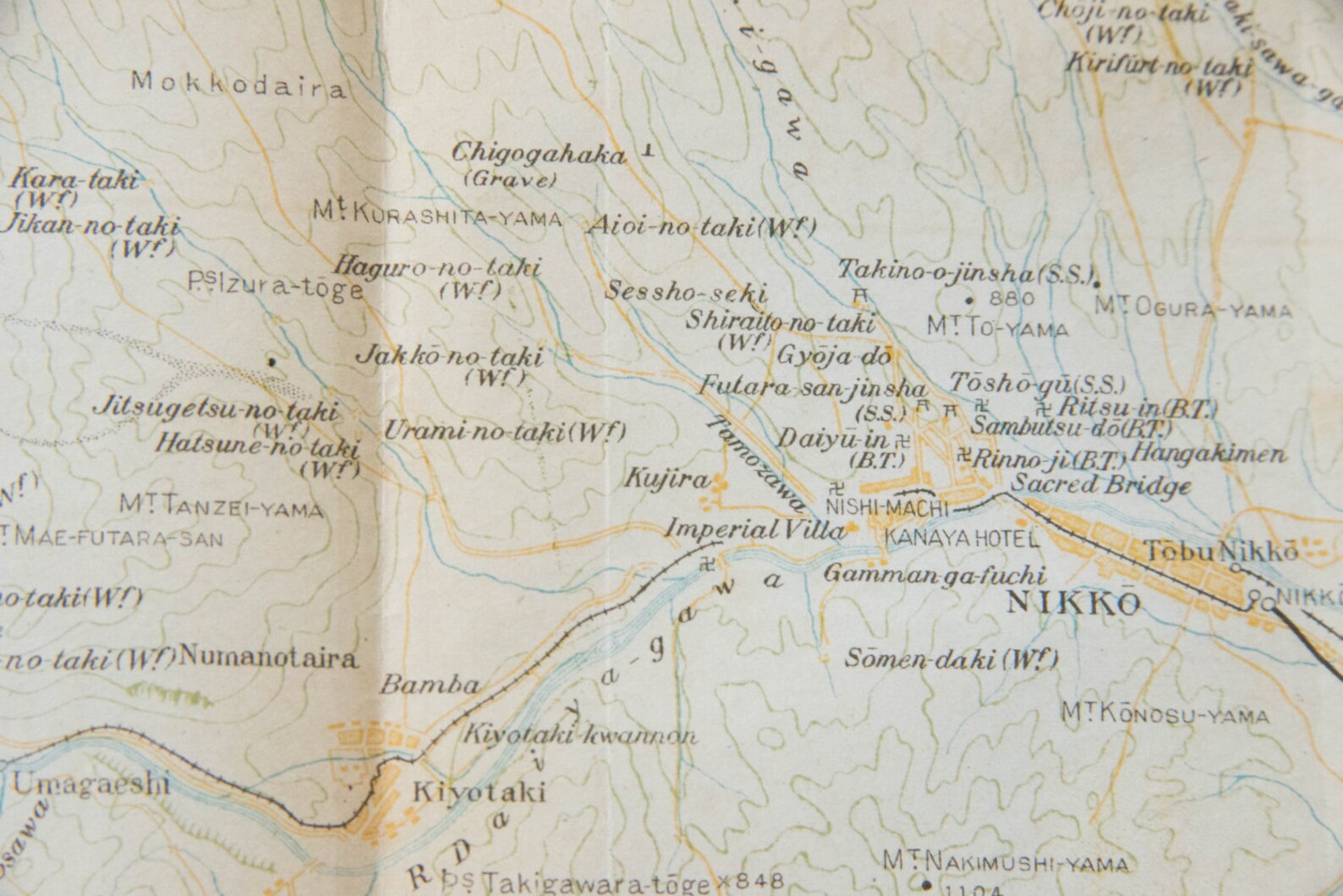 1933 Nikko Japan Antique Map - Etsy