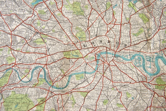 1948 London United Kingdom Vintage Map | Etsy