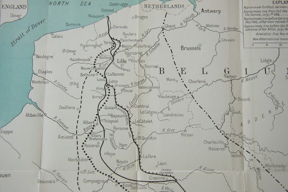 Western Front World War 1 Map
