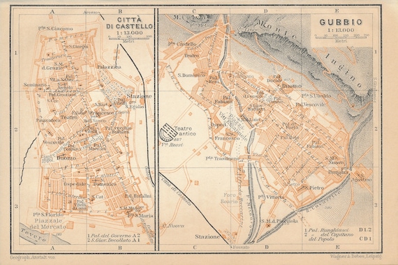 Gubbio Italy Map From Florence